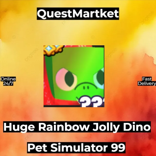 Huge Rainbow Jolly Dino - Pet Simulator 99 Game Item - Gameflip
